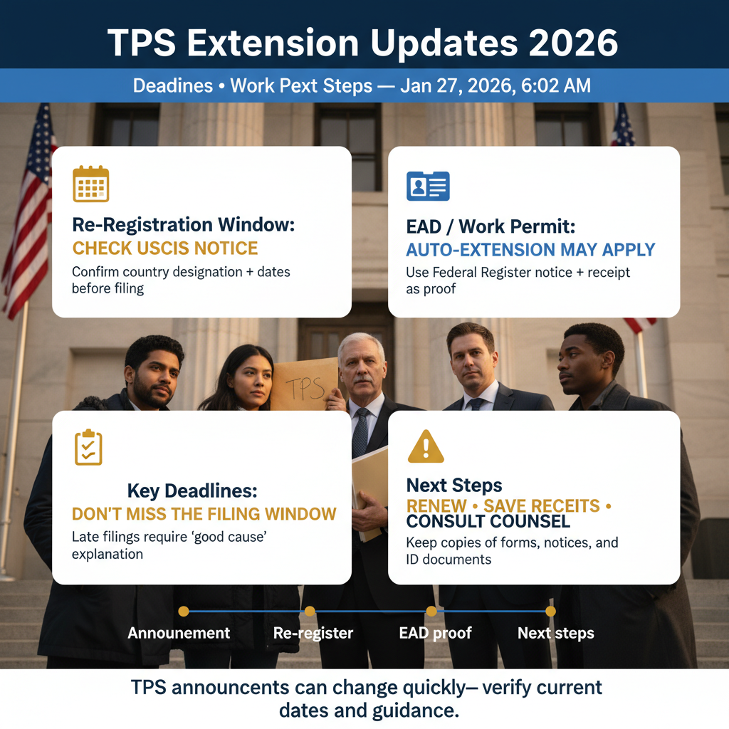 TPS Extension 2026: Deadlines and Work Permit | Imigrar