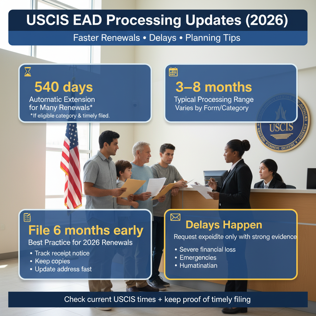 USCIS EAD Processing Updates: Faster Renewals | Imigrar